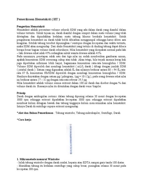 Pemeriksaan Hematokrit Pdf