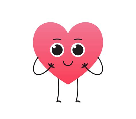Heart Icon And Happy Symbol Simple Shape Concept Flat Vector