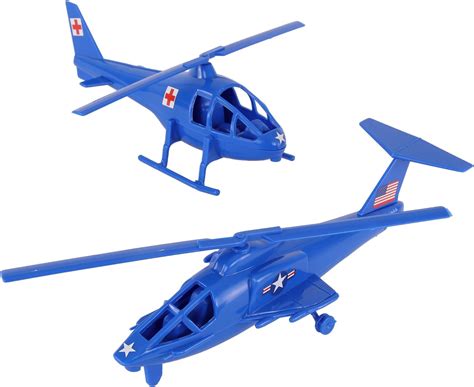 Timmee Air Support Helicopters 2pc Blue Plastic Army Men