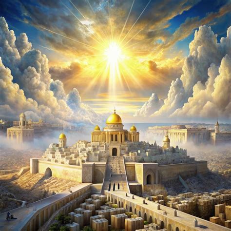 La Ciudad Santa De La Nueva Jerusalén Desciende De Los Cielos En Una