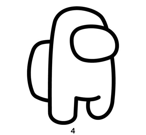 Among Us Crewmate Coloring Page With Tracing And Grid Drawing