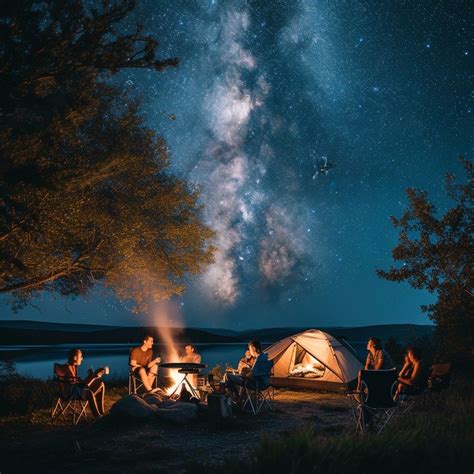 Starry Camping Night Camping Night Sky Night Camp Campfire Night