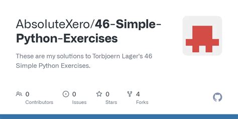 Github Absolutexero46 Simple Python Exercises These Are My Solutions To Torbjoern Lagers 46