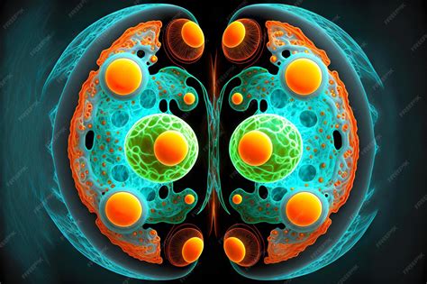 Separación De Una Célula Con Membranas En Dos Componentes En Proceso De