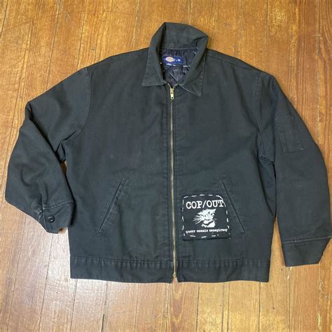 Mens L Dickies Jacket With Pink Patches Lil Pocket Depop