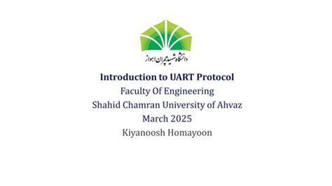 Uart Protocol About Universal Asynchronous Transmission Ppt