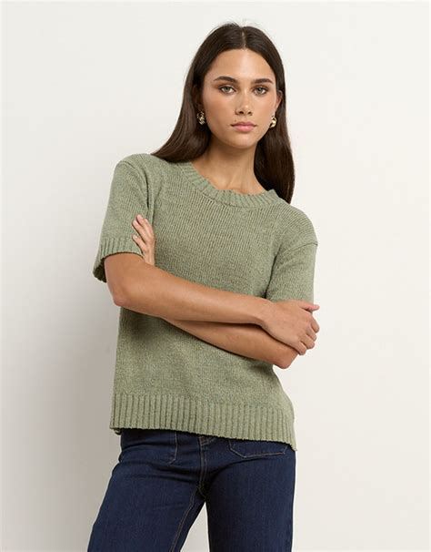 Loveable Tape Yarn Knit Tee Sage By Rosa For Sale Online New Zealand