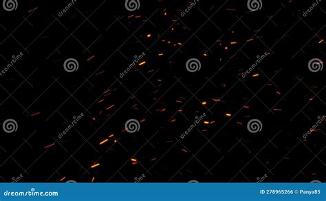 Burning Ash Background Sparks Backdrop Stock Illustration