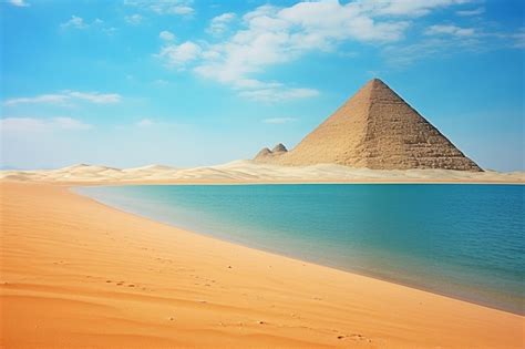 Premium Photo Egypt Sand Mountain On Sea Shore Background