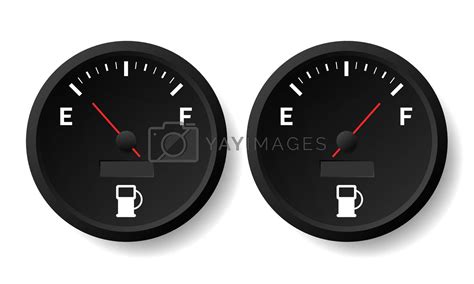 The Concept Of A Fuel Indicator Gas Meter On White Background Fuel