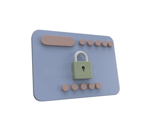 Minimal 3d Illustration Web Data Security Icon Secure Information