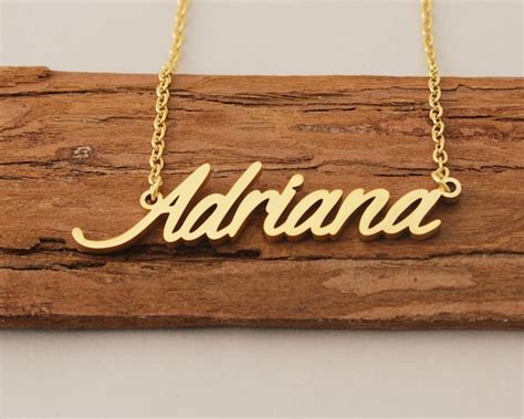 Name Plate Necklace Etsy