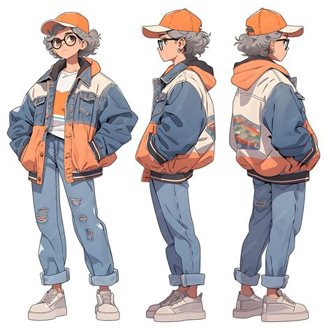 Premium Photo Character Anime Of Male Retro Chibi Kawaii Vintage