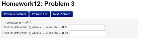 Solved Homework12 Problem 3 Previous Problem Problem List