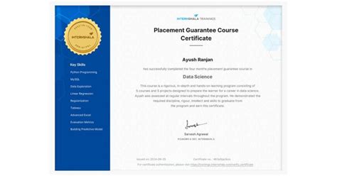 Successfully Completed The Data Science Training From Internshala Trainings Ayush Ranjan