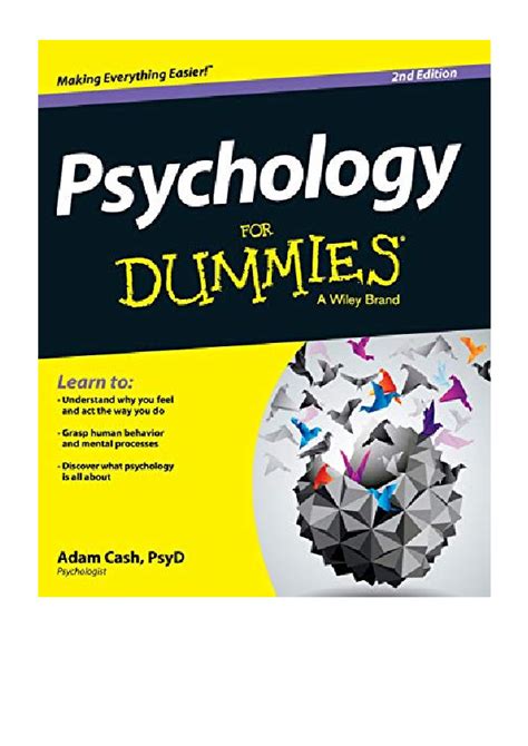 Psychology For Dummies Adam Cash Pdfcoffeecom