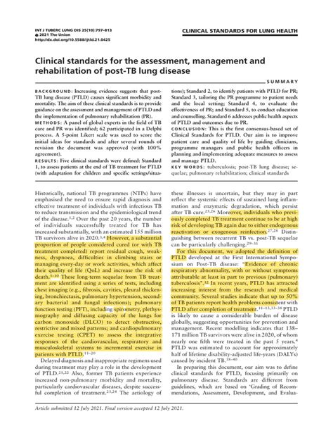 Rehabilitation Tuberculosis Pdf Tuberculosis Strength Training