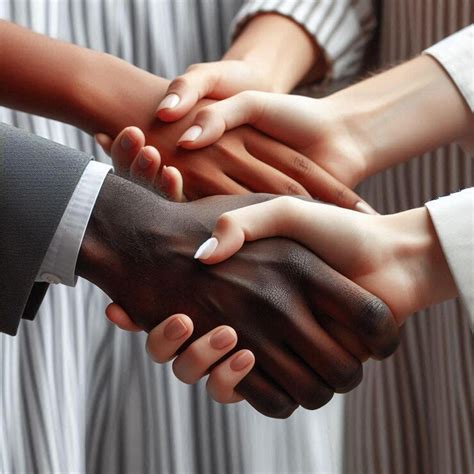 Handshake Of Diversity Premium Ai Generated Image