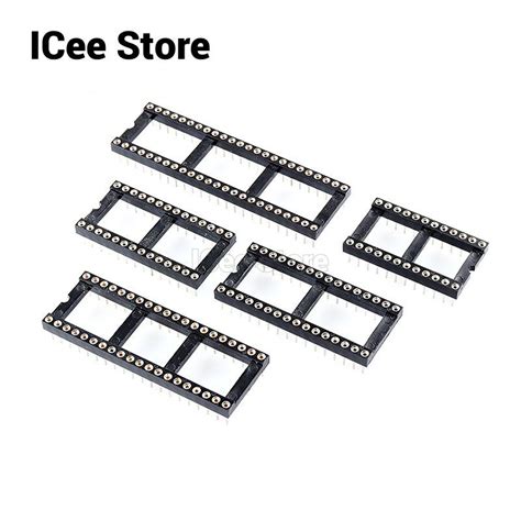 Ic Socket Round Hole Pitch 254 6pin 8pin 14pin 16pin 18pin 20pin 24pin