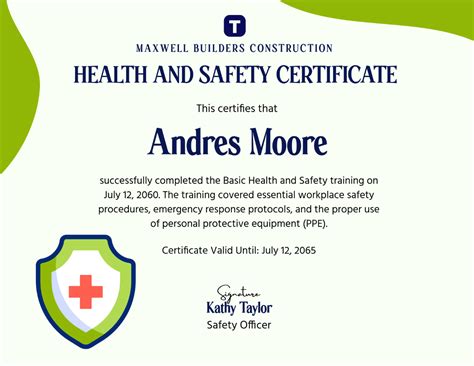 Free Editable Fire Safety Certificate Template To Edit Online