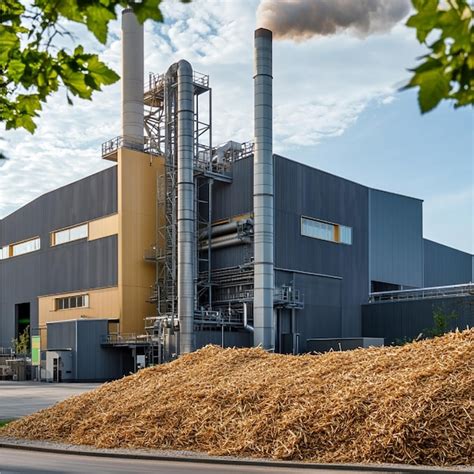 A Biomass Energy Plant With Ecofriendly Technology Premium Ai