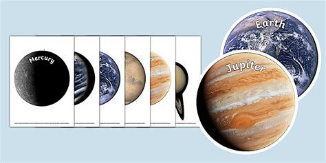 Planets Circle Display Photo Cut Outs Twinkl
