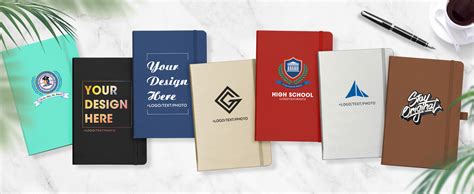 10 Pack Personalized Notebook With Logotextphoto A5