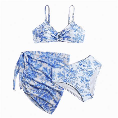 Bosanter Bathing Suits For Girls 3 Piece Tankini Bathing Suit Set