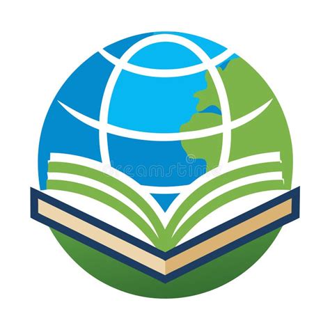 Global Education Logo Open Book And Globe Symbolizing Learning