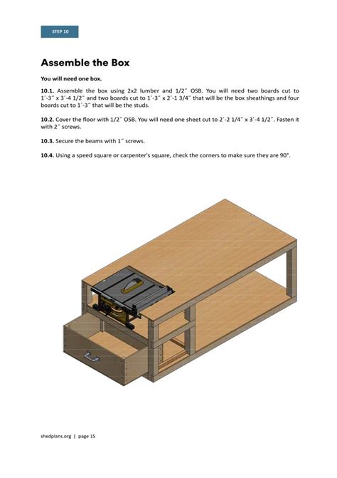 Movable Table Saw Workbench Plans Digital Pdf Download Etsy