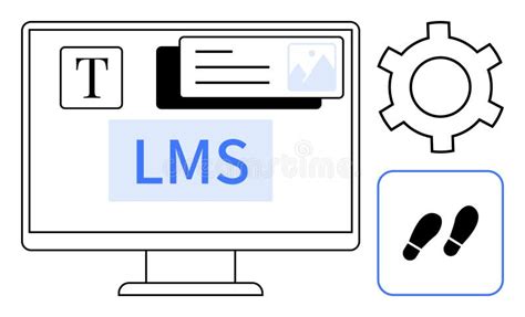 Learning Management System Interface With Content Modules Settings And Progress Tracking Stock