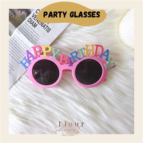 Christmas Glasses Happy Birthday Glasses Photobooth Glasses Funny Glasses Cermin Mata Foto Hari
