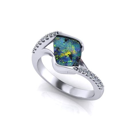 Boulder Opal Bypass Ring Jewelry Designs