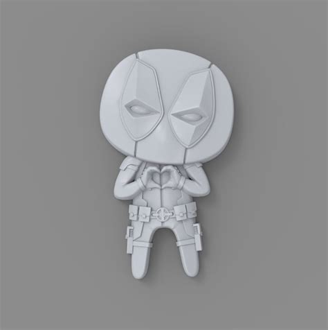 Deadpool Feel The Love Magnet 3d Model Ready To Print Stl
