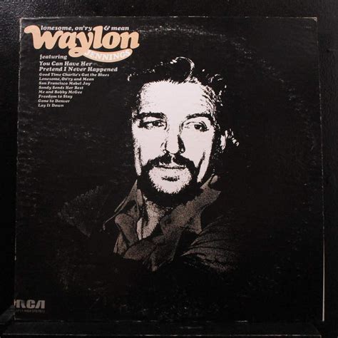 Waylon Jennings Lonesome Onry And Mean Lp Vinyl Record