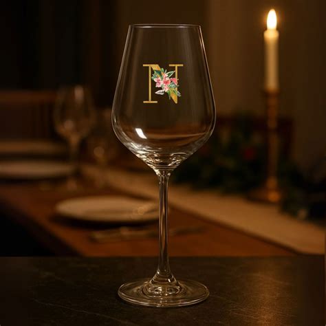 Custom Wine Glass With Initial Nutcase India