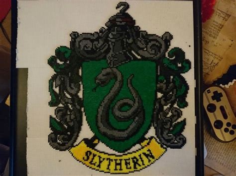 Harry Potter Slytherin Crest Perler Beadpixel Bead Pearl Beads
