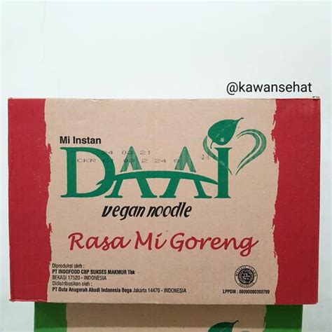 Jual Mie Instan Daai Vegan Noodle 1 Dus 40 Bungkus Mie Daai Mie
