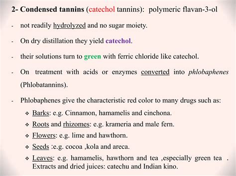 Tannins Structure In Medicinal Plants Pptx