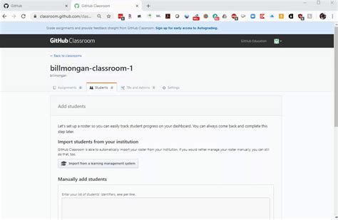 Using Github Classroom William M Mongan Phd