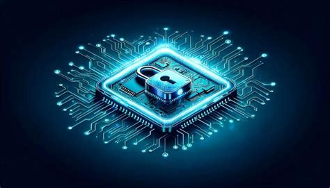 Premium Photo Closed Padlock On Digital Microcircuits Background Blue