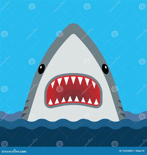 Open Mouth Shark Clipart Cartoon