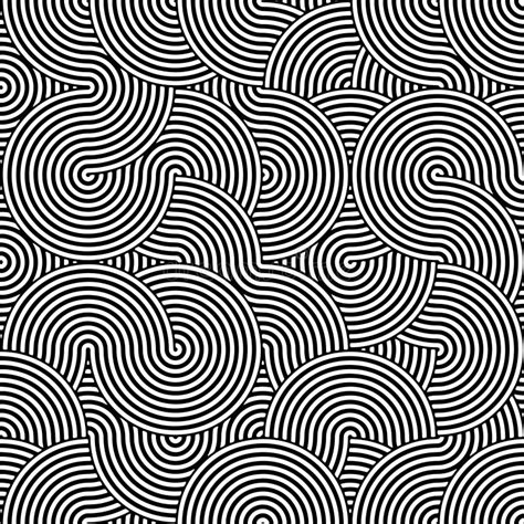 Vector Repeating Retro Concentric Black And White Background Stock Vector Illustration Of