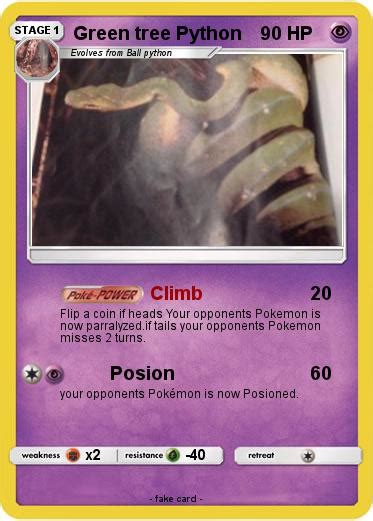 Pokémon Green Tree Python 3 3 Climb My Pokemon Card