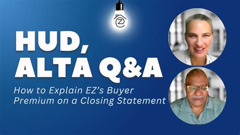 How To Explain Ezs Buyer Premium On A Closing Statement Hudalta