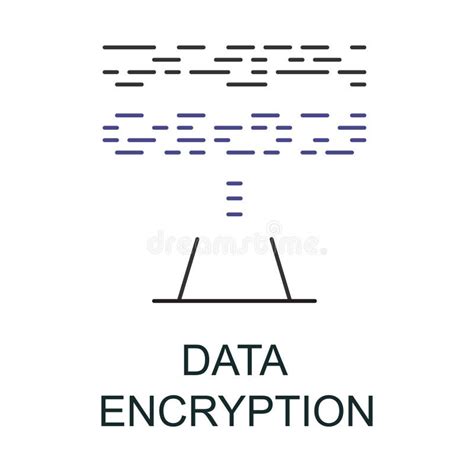 Data Encryption Icon Vector Icon Design Stock Illustration