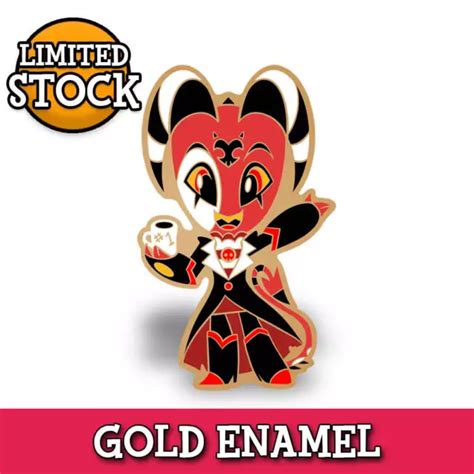 Vivziepop Helluva Boss Hazbin Hotel Chibi Alastor Gold Enamel Pin My
