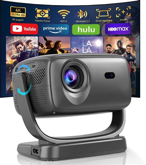 Beamer 4k [electric Focus 180° Rotate] 26 000lux Home Theater Projector