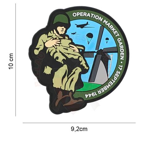 Patch Pvc 3d Paratrooper Operation Market Garden Billau Armes Tournai