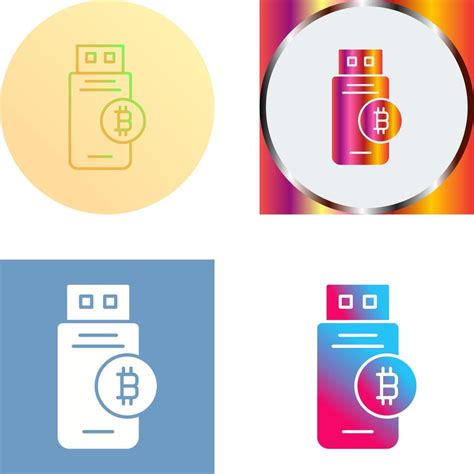 Bitcoin Usb Device Icon Design 44365107 Vector Art At Vecteezy